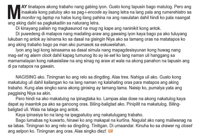 Alas Tres – Liwayway